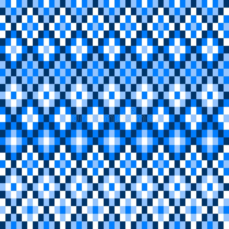 Colorful Blue Pixelated Geometric Diamond Shape Seamless Pattern ...