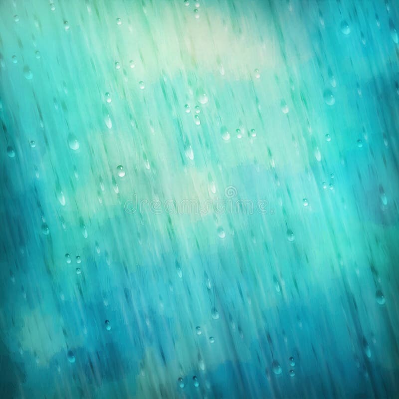 Colorful Blue Rain Background Stock Illustration - Illustration of ...