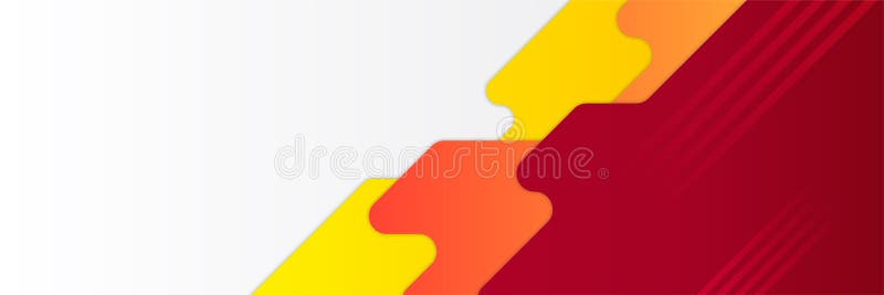 Colorful Blue Red Yellow Geometric Web Banner Background. Vector ...