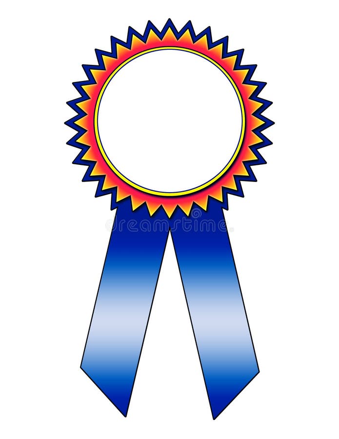 Colorful Blue Ribbon with Text Area Stock Illustration - Illustration ...