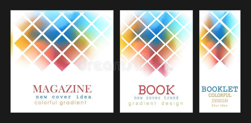 Colorful Blur. a Cover Template with a Gradient Stock Vector ...