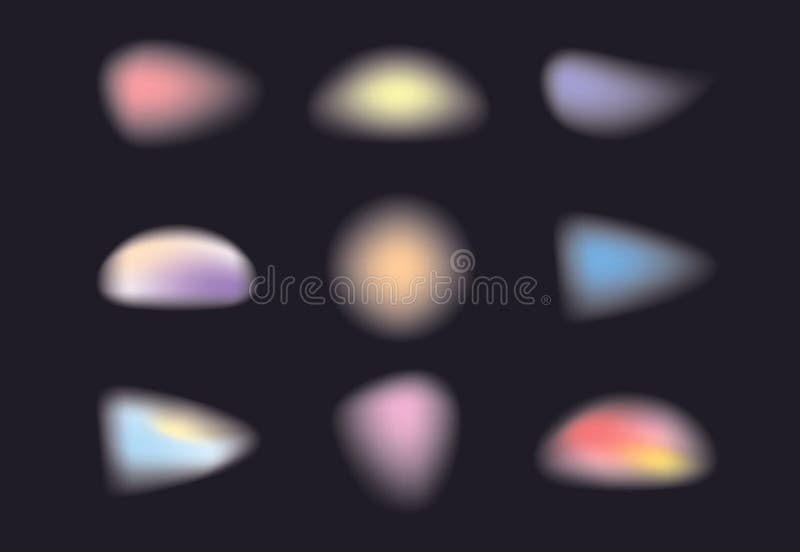 Colorful Blur Gradient Shapes for Design Backgrounds Stock Vector ...