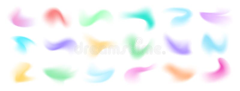 Colorful Blurry Shapes, Abstract Light Fluid Mesh, Soft Colors in ...