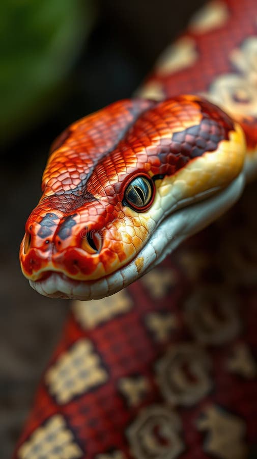 Colorful Boa Constrictor Shows Vibrant Patterns and Textures in a ...