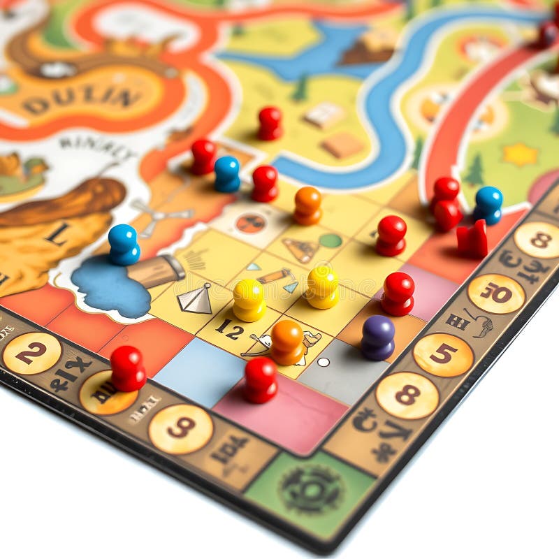 A Colorful Board Game with Its Pieces Scattered in the Middle of Play ...