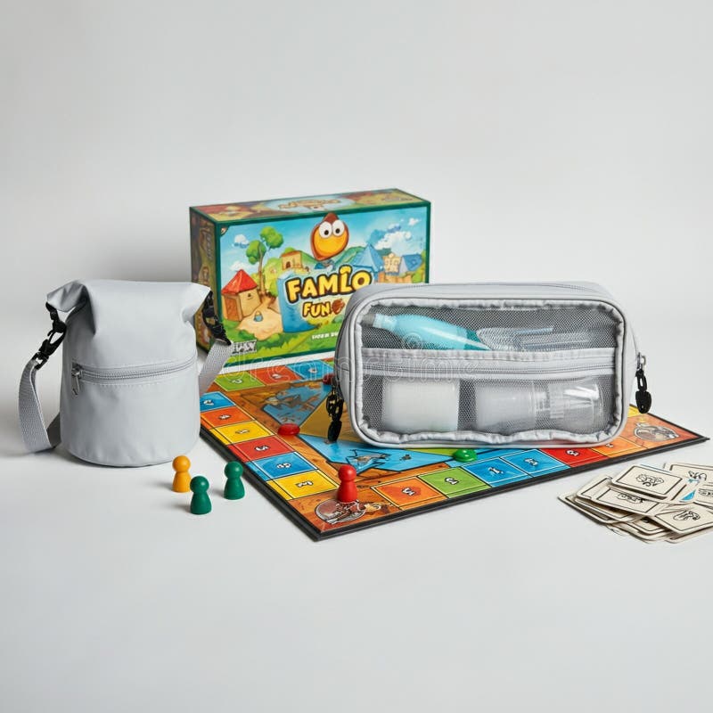 A Colorful Board Game Setup Featuring a Rectangular Board with Numbered ...