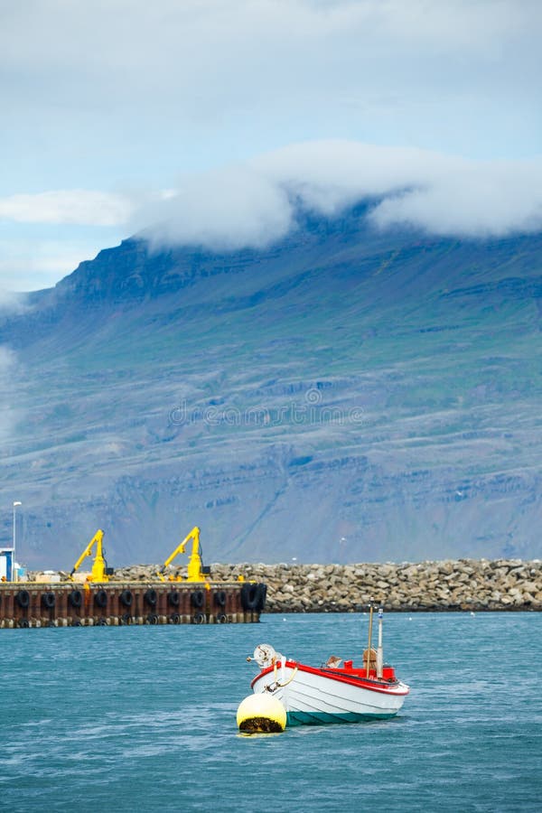 Colorful Boat in the Harbor Stock Photo - Image of beauty, atlantic ...