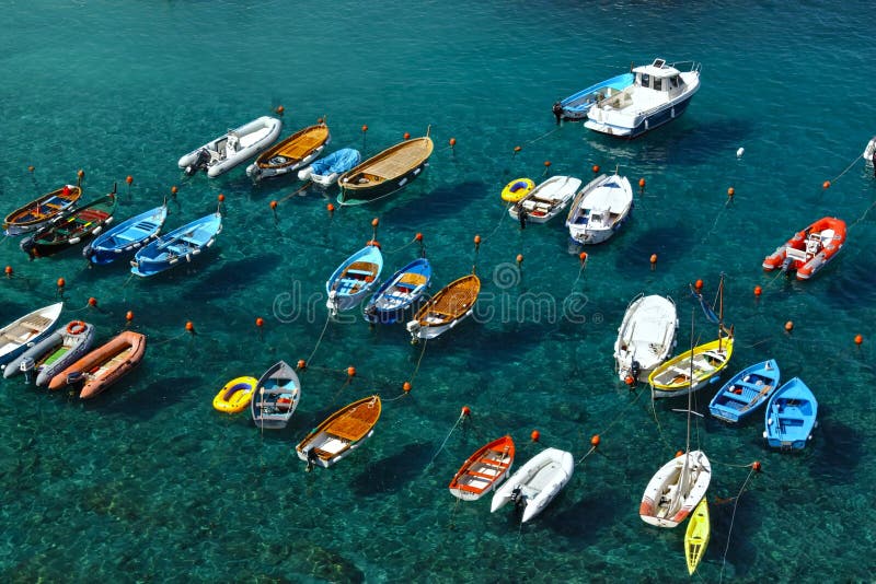 Colorful boats. stock photo. Image of motor, vessel, orange - 21129138