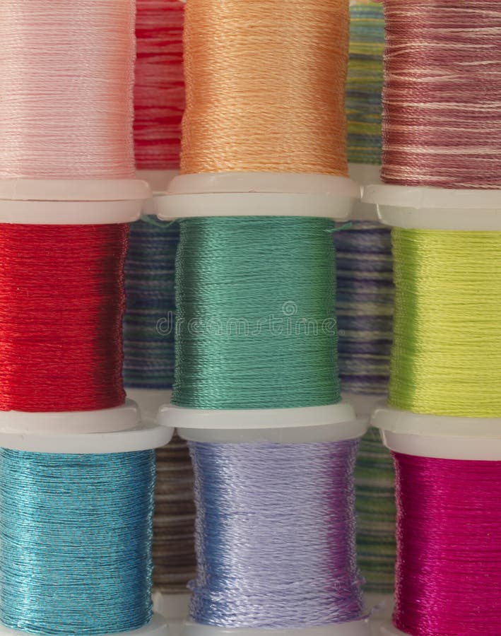 Colorful bobbins stock photo. Image of fiber, material - 24076914