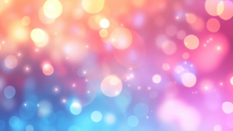 Colorful Bokeh Background with Soft Gradient Lights, Glowing Particles ...