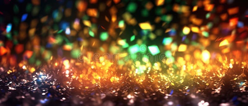 Colorful Bokeh Glow Particle Abstract Background. Light Blurred of ...