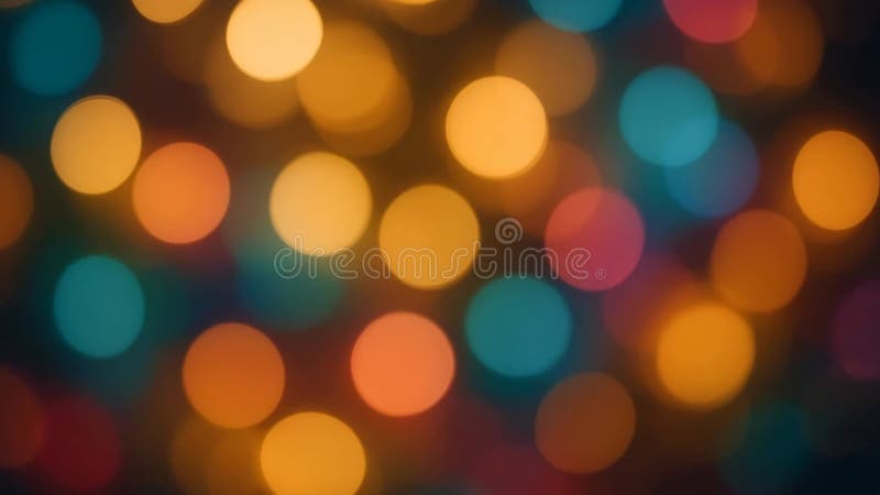 Colorful Bokeh Lights with Soft Defocused Glow in Warm Festive Tones ...
