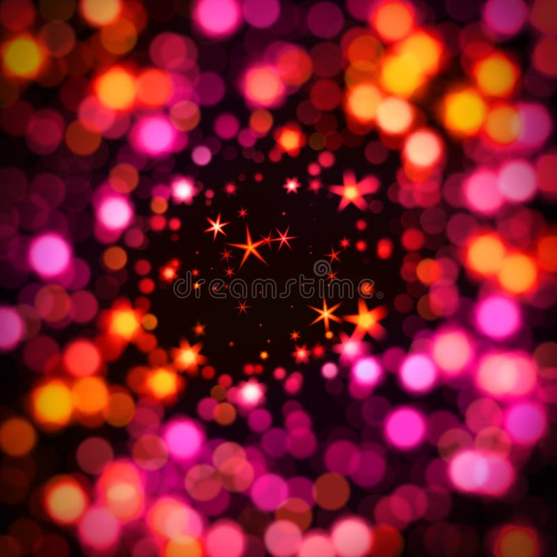 Colorful bokeh with star stock illustration. Illustration of design ...