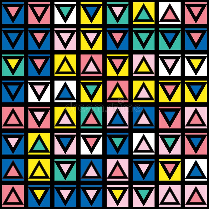 Colorful Bold Bright Seamless Pattern Stock Illustration - Illustration ...