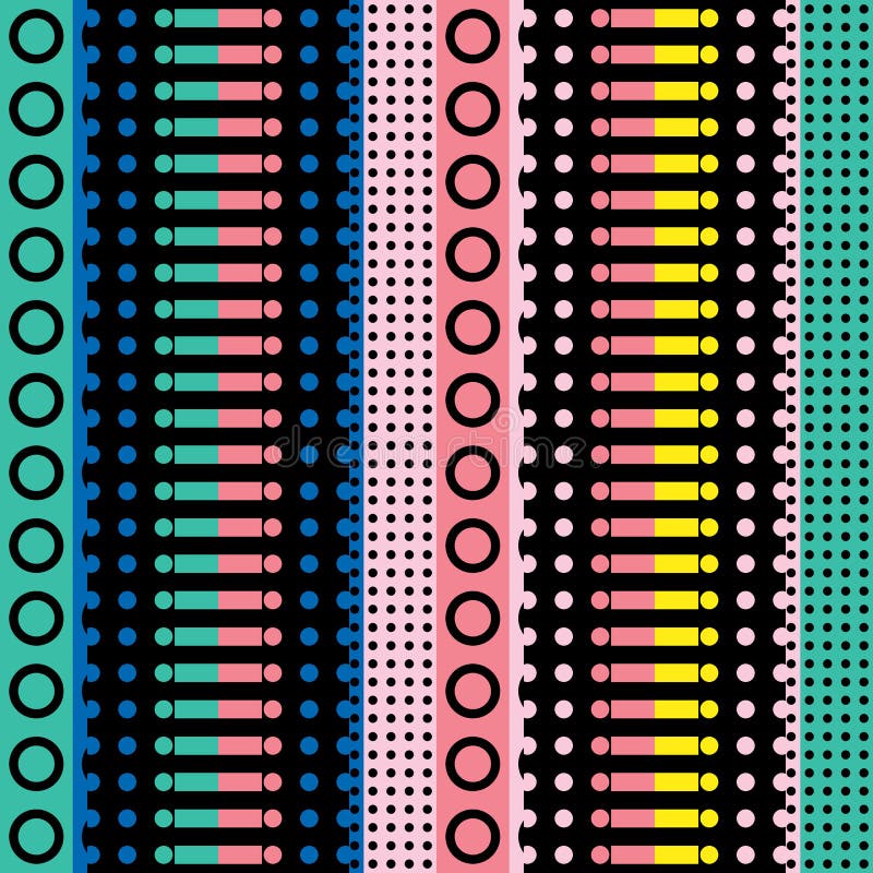 Colorful Bold Bright Seamless Pattern Stock Illustration - Illustration ...