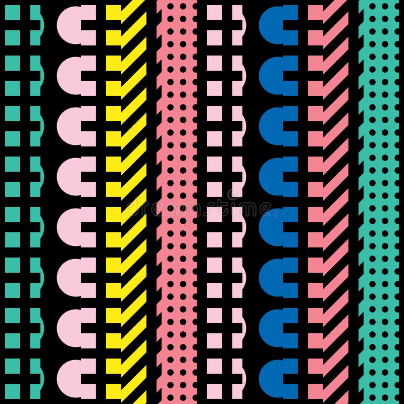 Colorful Bold Bright Seamless Pattern Stock Illustration - Illustration ...