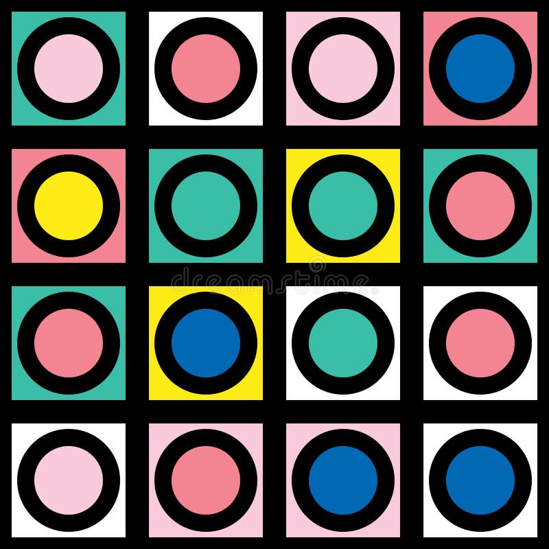 Colorful Bold Bright Seamless Pattern Stock Illustration - Illustration ...