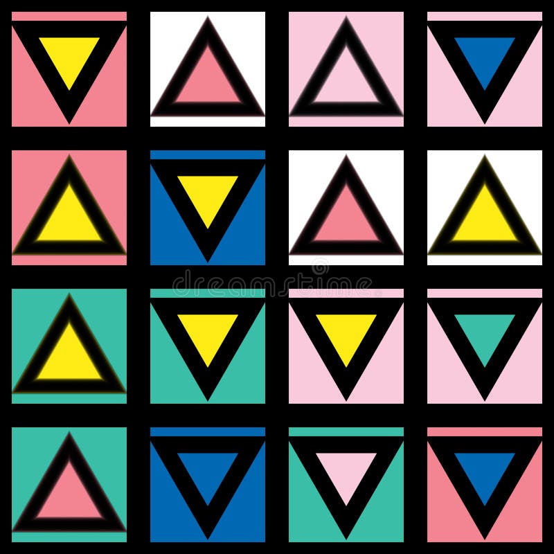 Colorful Bold Bright Seamless Pattern Stock Illustration - Illustration ...