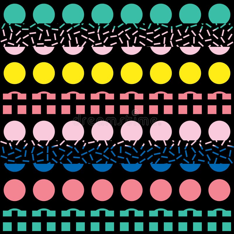 Colorful Bold Bright Seamless Pattern Stock Illustration - Illustration ...