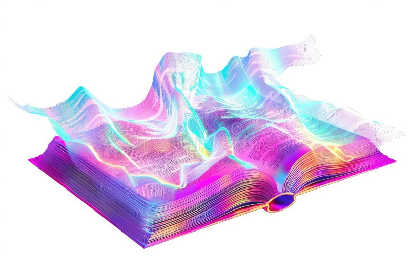 A Colorful Book Cover with Vibrant Designs and Patterns Stock Image ...