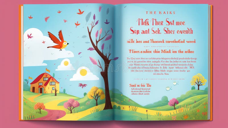 Colorful Book Jacket Layout Stock Illustration - Illustration of ...