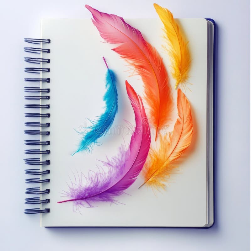 A Colorful Book with a Spiral Binding Stock Illustration - Illustration ...