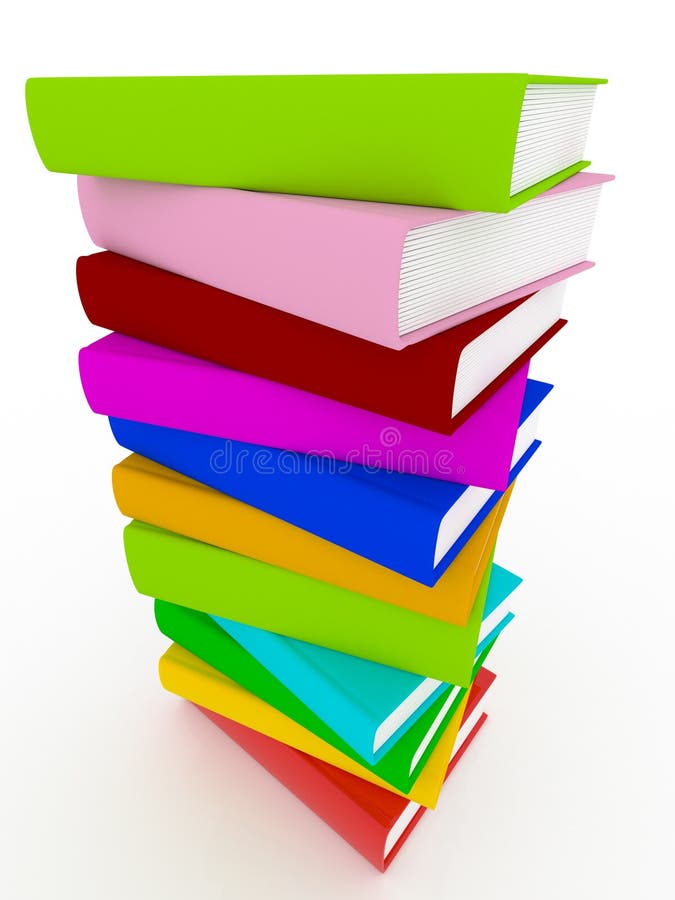 Colorful Book Stack stock illustration. Illustration of book - 10848678