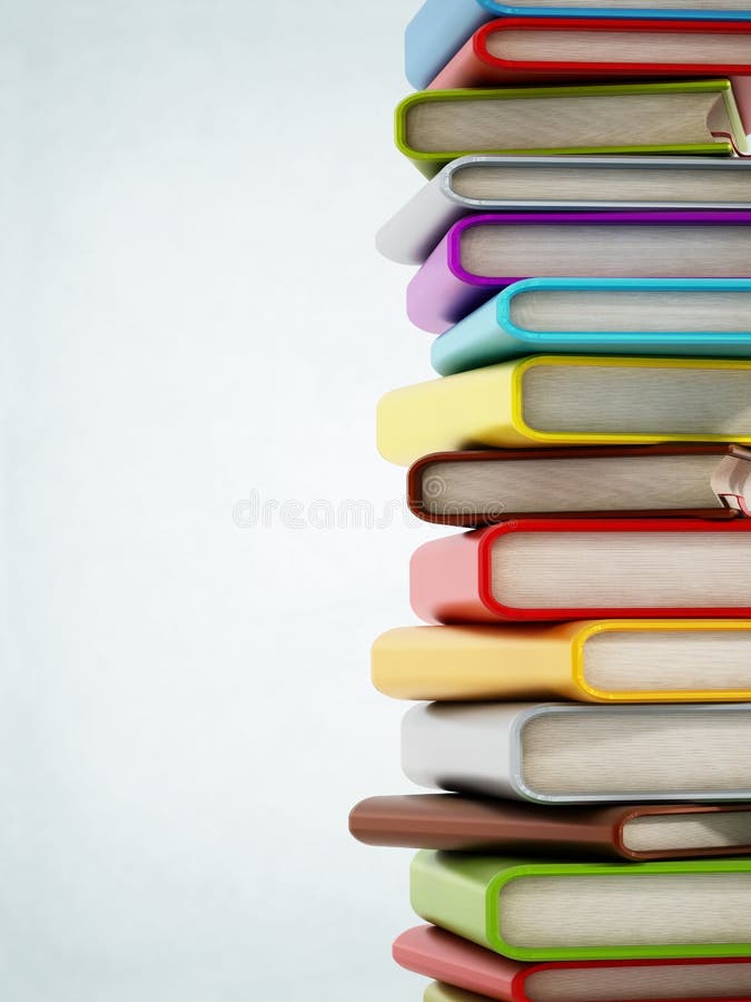 Opened Book on a Stack of Books, Panorama, Reading Education, Lit Stock ...