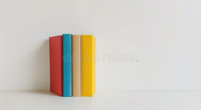 Colorful Book Stack on a Grey Backdrop, Suitable for School, Library ...
