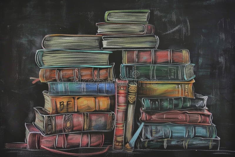 Colorful Book Stack stock illustration. Illustration of representation ...