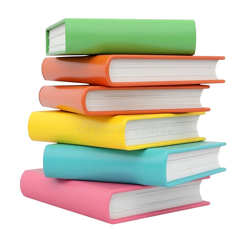 Colorful Book Stack Vibrant Playful Education Knowledge Reading Stock ...