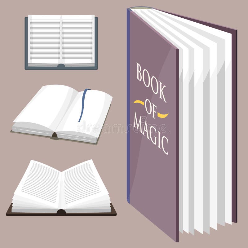 Colorful Book Vector Illustration Learn Literature Study Opened Closed ...