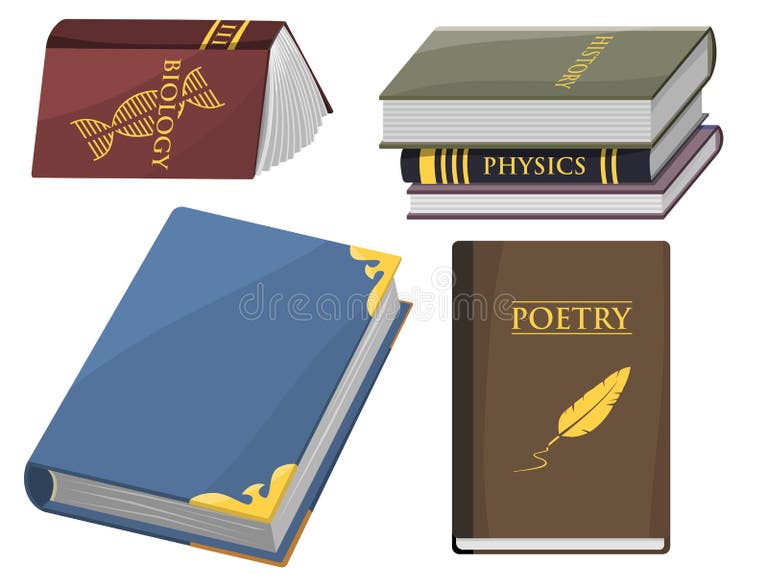 Colorful Book Vector Illustration Learn Literature Study Opened Closed ...