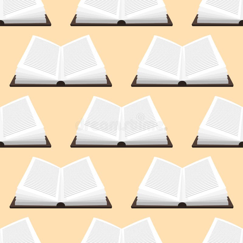 Colorful Book Vector Illustration Learn Literature Study Seamless ...