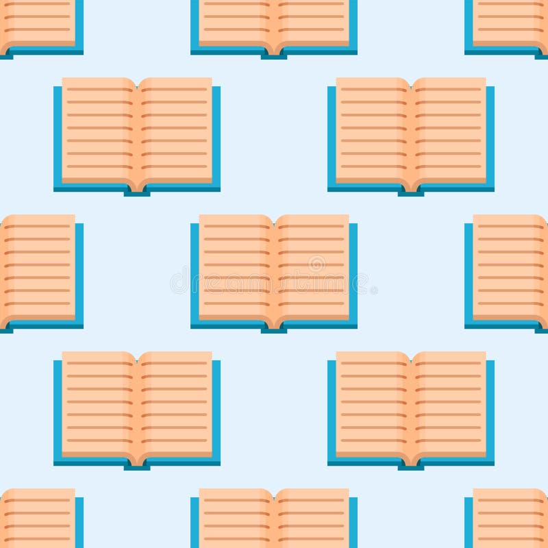 Colorful Book Vector Illustration Learn Literature Study Seamless ...