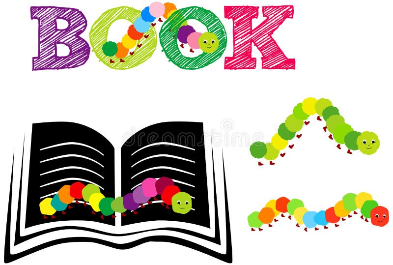 Book Worm Border Clip Art