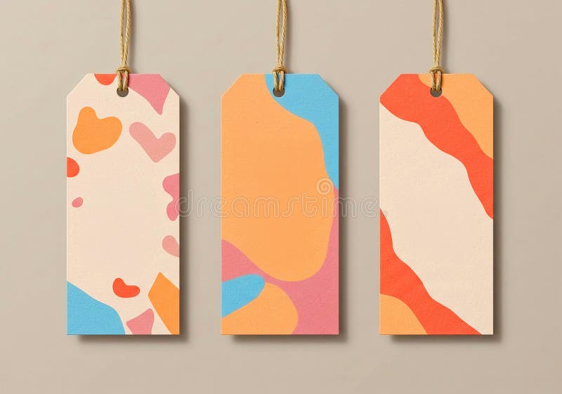 Colorful Bookmark Tag Mockup Design Stock Illustration - Illustration ...