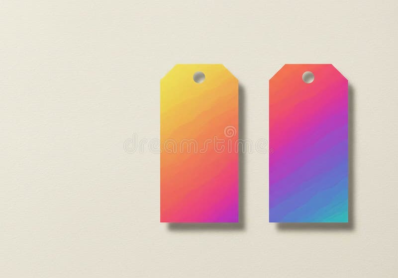 Colorful Bookmark Tag Mockup Design Stock Illustration - Illustration ...