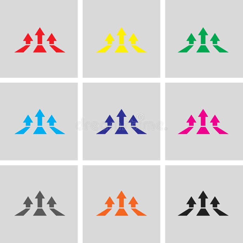 Colorful Bookmarks and Arrows Icon Stock Vector Illustration Flat ...