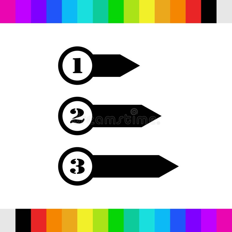 Colorful Bookmarks and Arrows Icon Stock Vector Illustration Flat ...