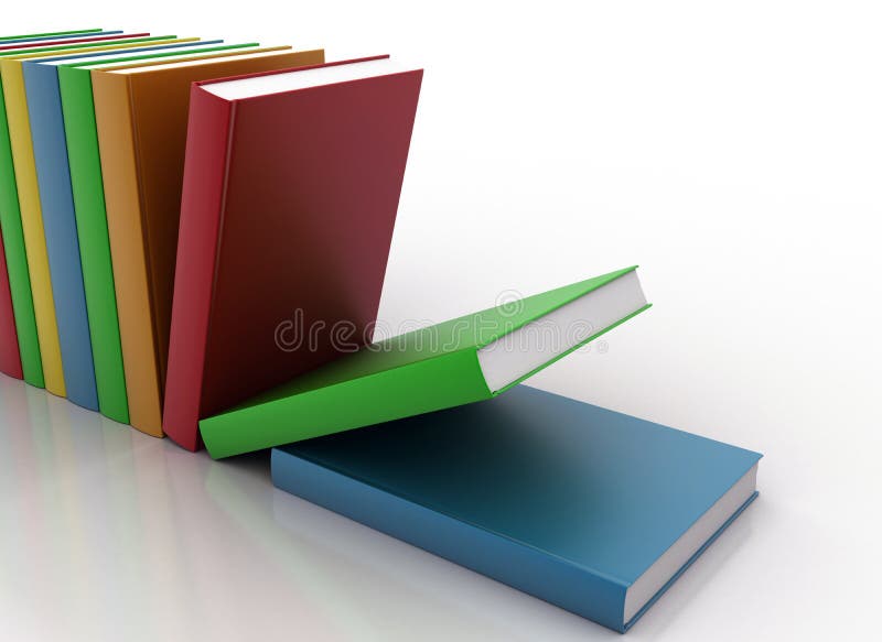 Colorful books stock illustration. Illustration of group - 12731742