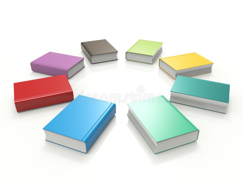 Colorful books stock illustration. Illustration of media - 45485447
