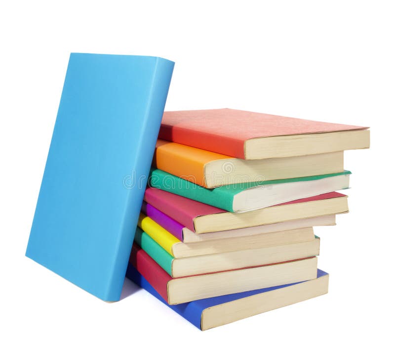 Colorful Books Stack Education Stock Image - Image of closeup, bright ...