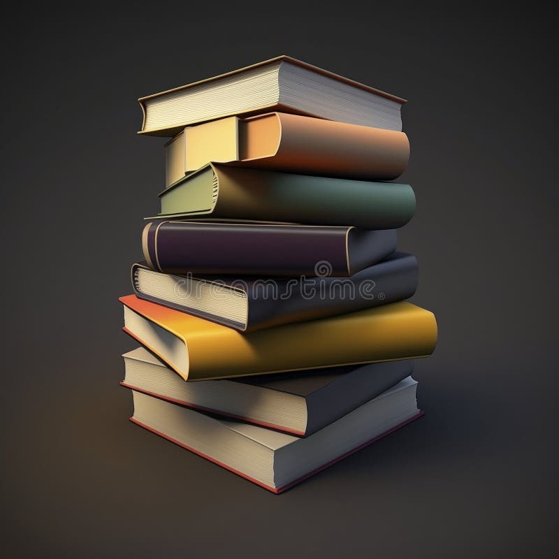 Books Stacked on Top of Each Other, Created with Generative AI Stock ... Books Stacked on Top of Each Other, Created with Generative AI Stock ...