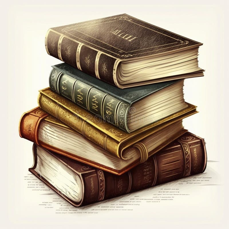 Books Stacked on Top of Each Other, Created with Generative AI Stock ... Books Stacked on Top of Each Other, Created with Generative AI Stock ...