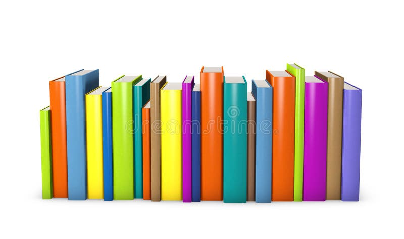 Colorful books stock illustration. Illustration of group - 53300601