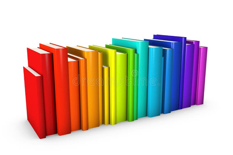 Colorful books stock illustration. Illustration of university - 53300604