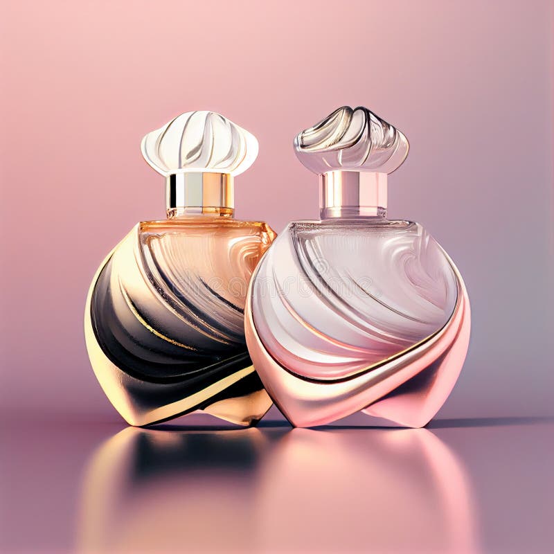 Colorful Bottle of Perfumes Stock Illustration - Illustration of ...
