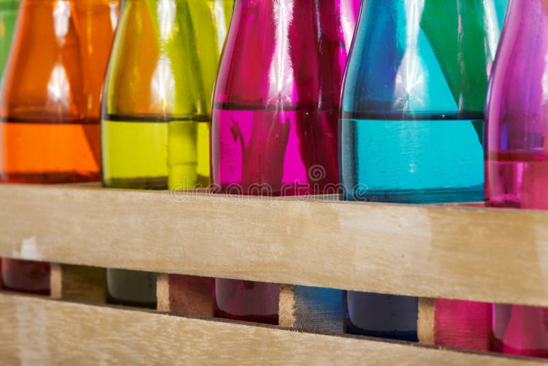 Colorful bottles stock photo. Image of collection, spectrum - 23532354