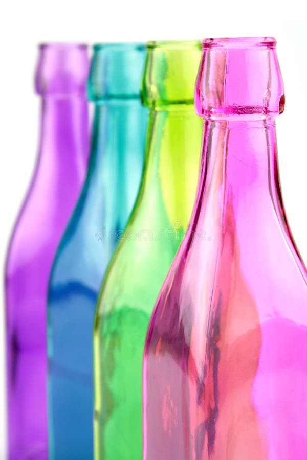 Colorful bottles stock photo. Image of background, green - 27759754